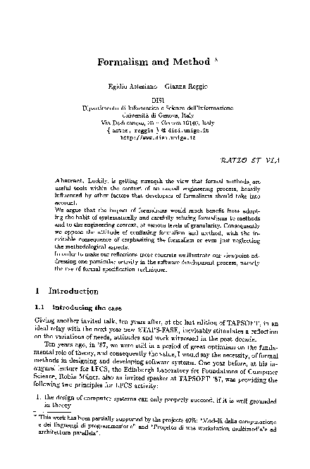 (PDF) Formalism and method