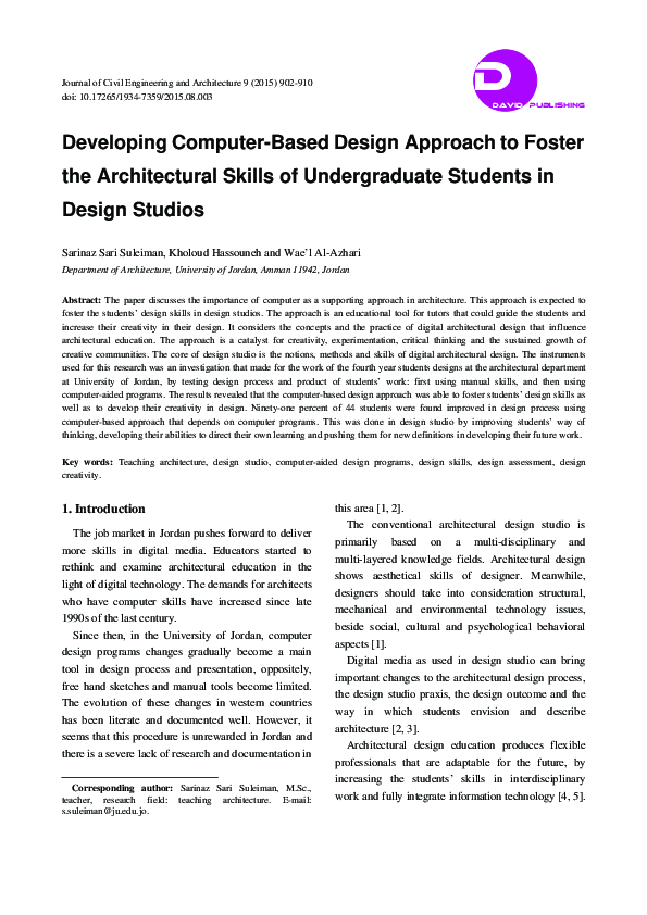(PDF) Developing Computer-Based Design Approach to Foster the ...