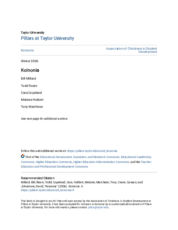 (PDF) Koinonia