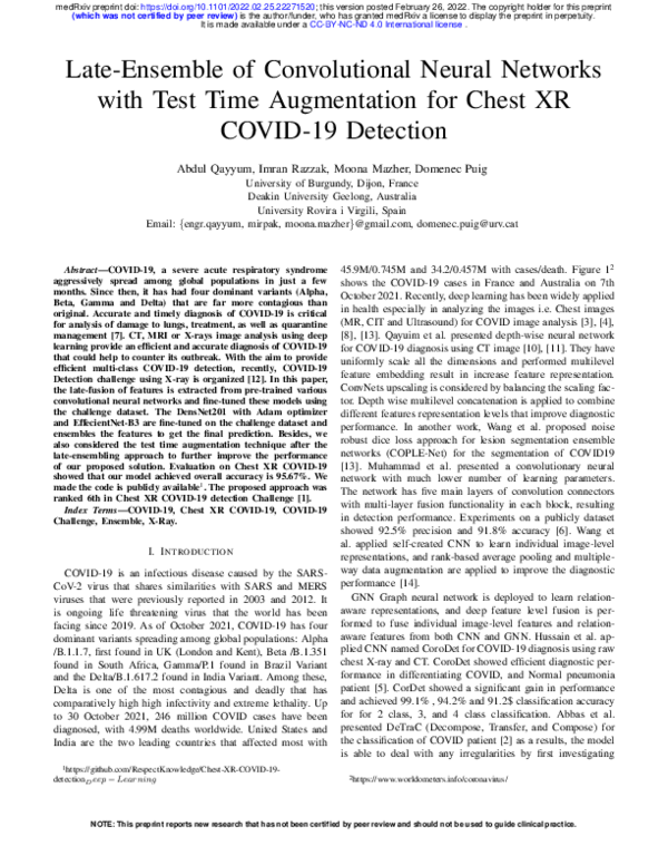 (PDF) Late-Ensemble of Convolutional Neural Networks with Test Time ...
