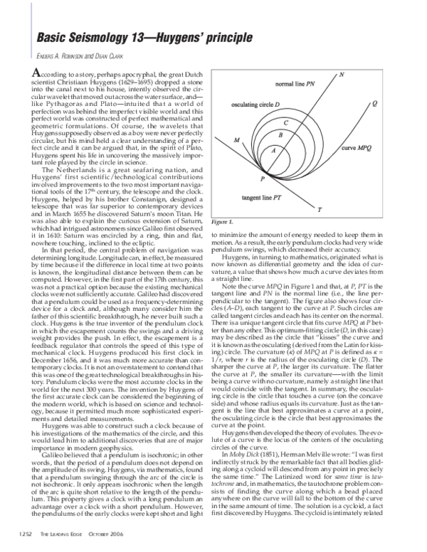 (PDF) Basic Seismology 13—Huygens' principle