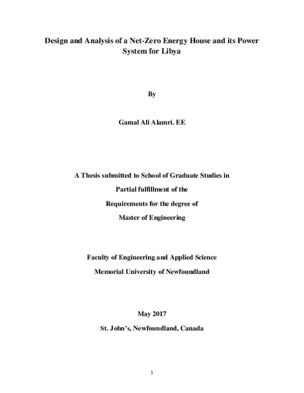 (PDF) Design and analysis of a net-zero energy house and its power ...