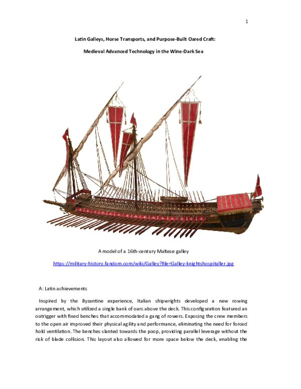 (DOC) Innovations in Medieval Naval Warfare