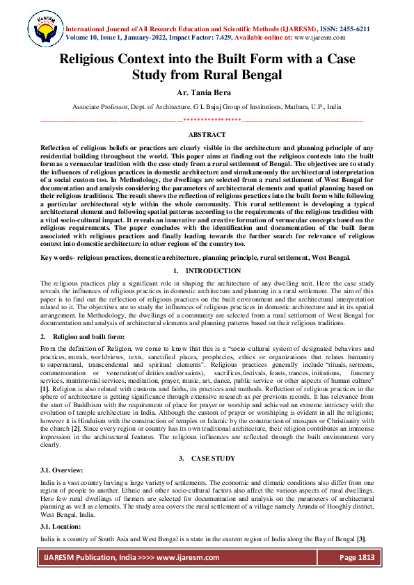 (PDF) Religious Context into the Built Form with a Case Study from ...