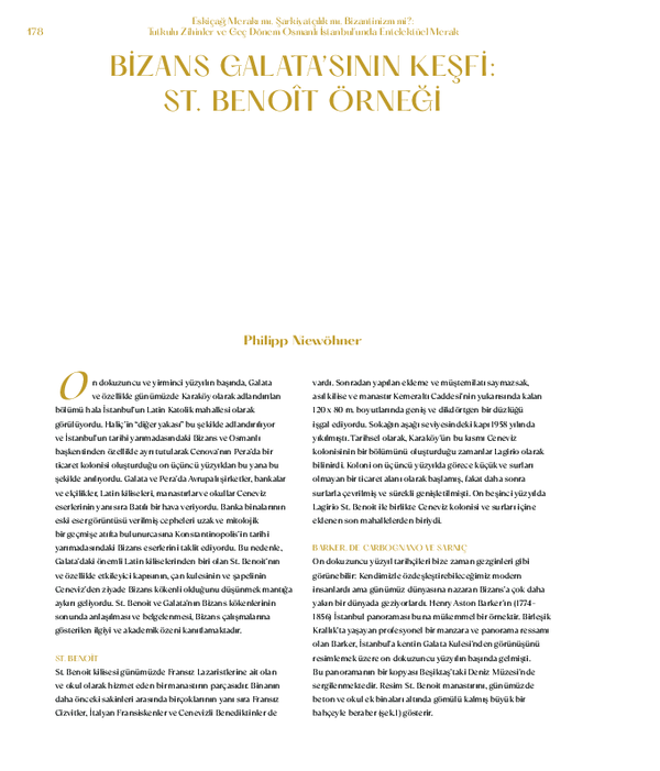 (PDF) Bizans Galata’sının Keşfi: St. Benoît Örneği | Philipp Niewöhner - Academia.edu