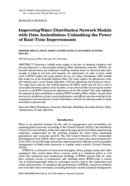 (PDF) Improving Water Distribution Network Models with Data ...