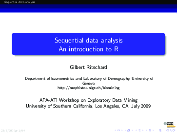 (PDF) Sequential data analysis An introduction to R