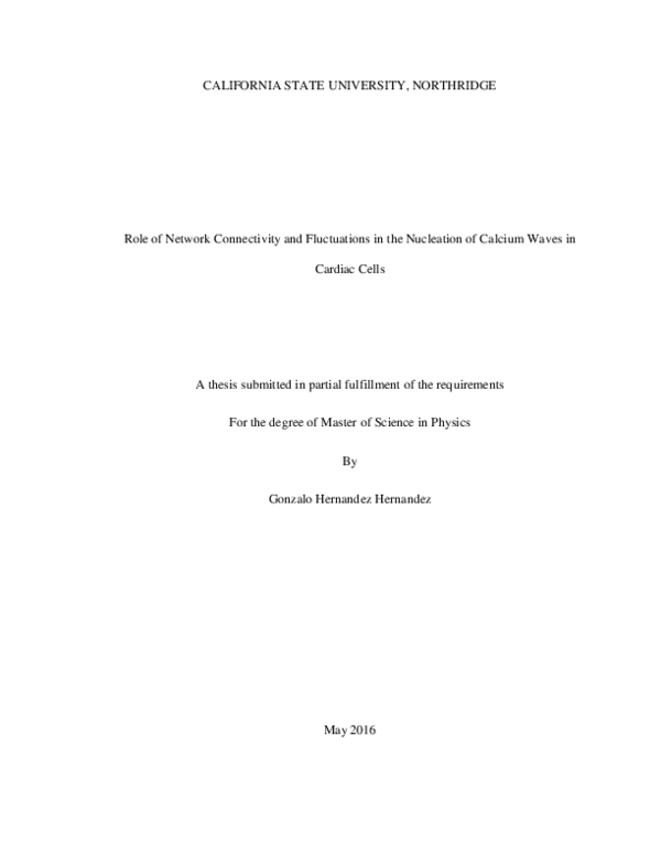 (PDF) CALIFORNIA STATE UNIVERSITY, NORTHRIDGE Role of Network ...