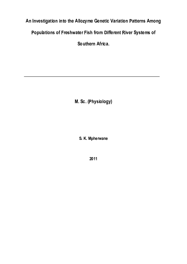 (PDF) An investigation into the allozyme genetic variation patterns ...