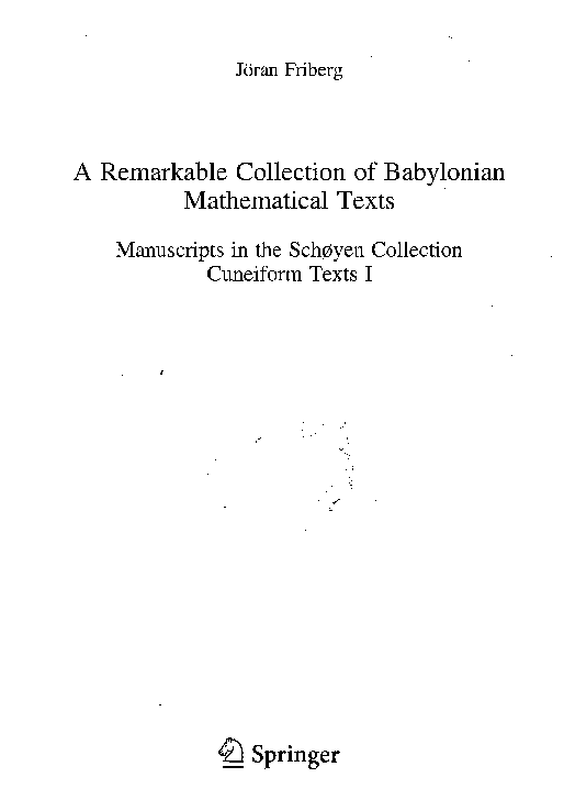 (PDF) A remarkable collection of Babylonian mathematical texts