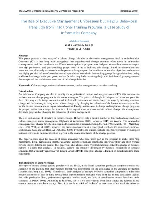 (PDF) The Rise of Executive Management Unforeseen but Helpful ...