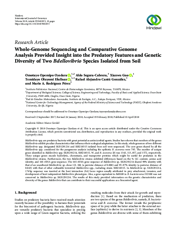 (PDF) Whole-Genome Sequencing and Comparative Genome Analysis Provided ...