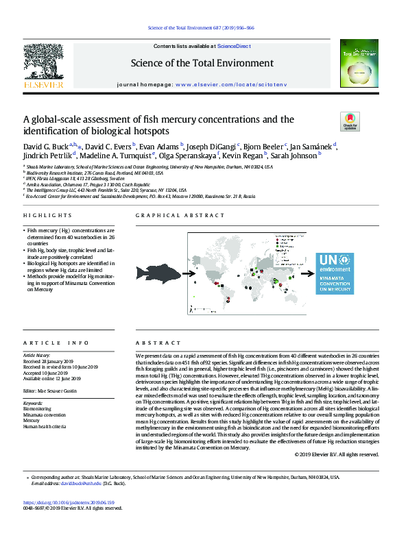 (PDF) A global-scale assessment of fish mercury concentrations and the ...