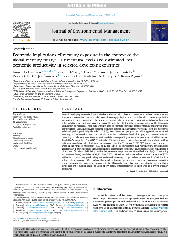 (PDF) Economic implications of mercury exposure in the context of the ...