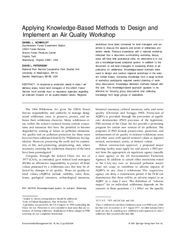(PDF) Knowledge-Based Methods for Air Quality Management