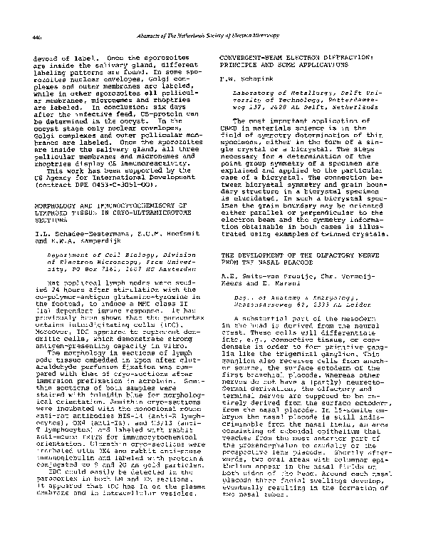 (PDF) The development of the olfactory nerve from the nasal placode
