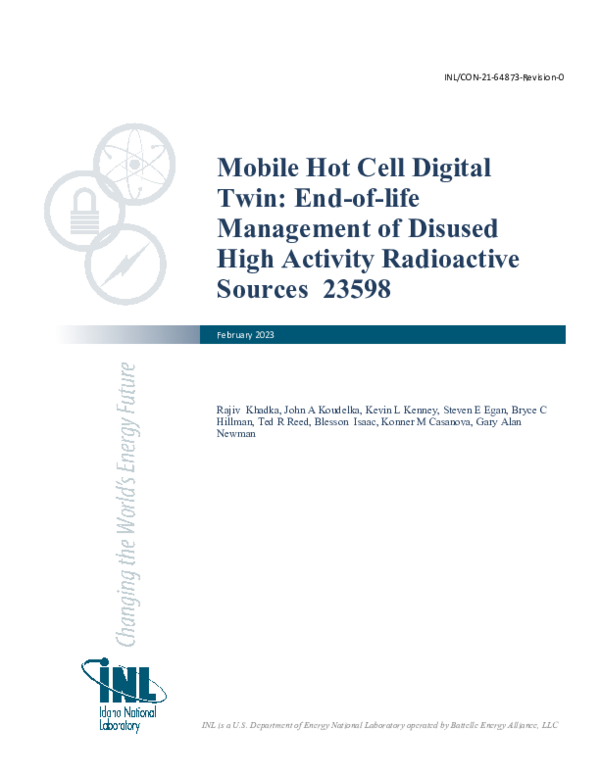 (PDF) Mobile Hot Cell Digital Twin: End-of-life Management of Disused ...