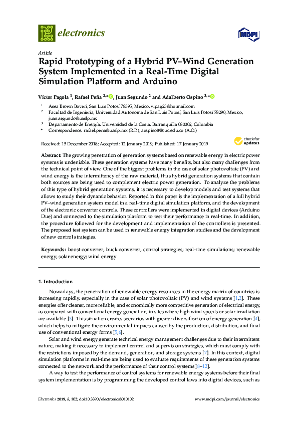 (PDF) Rapid Prototyping of a Hybrid PV–Wind Generation System ...