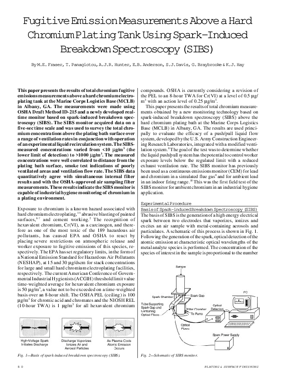 (PDF) Fugitive emission measurements above a hard chromium plating tank ...