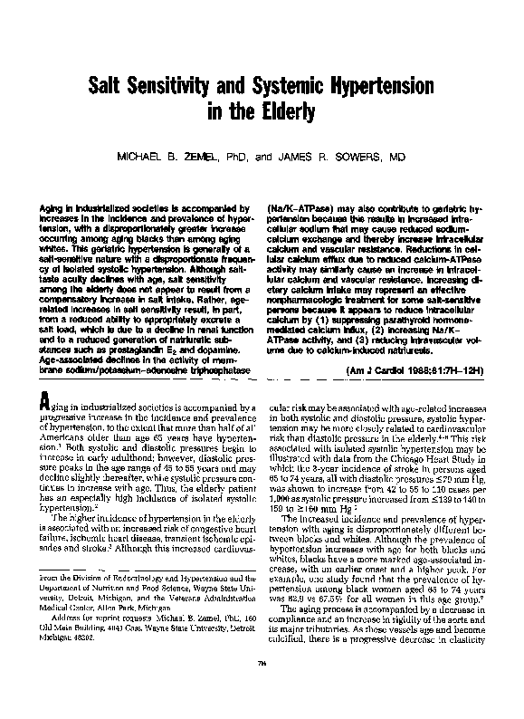 Salt Sensitivity Symptoms In Elderly – AJRATW