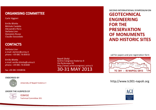 (PDF) Geotechnical Engineering for the Preservation of Monuments and ...