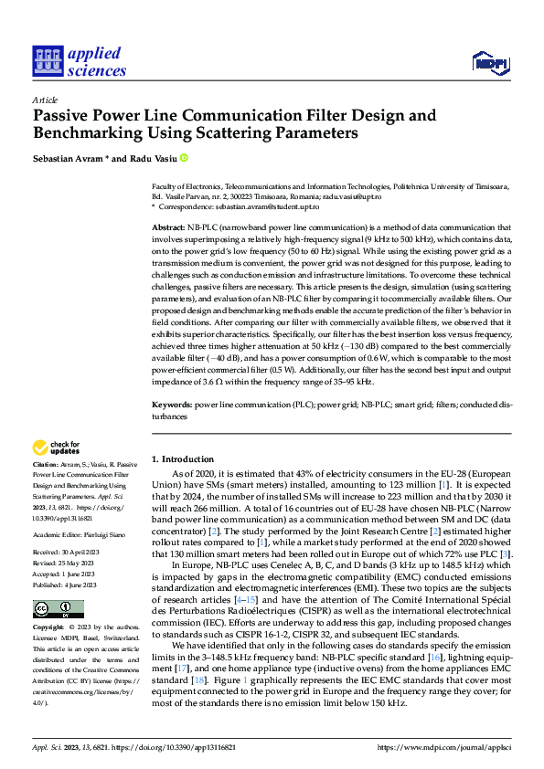 (PDF) Passive Power Line Communication Filter Design and Benchmarking ...