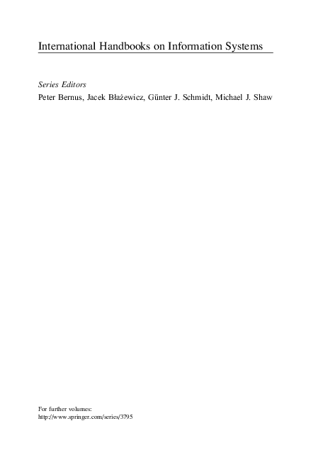 (PDF) Handbook on Business Process Management 1