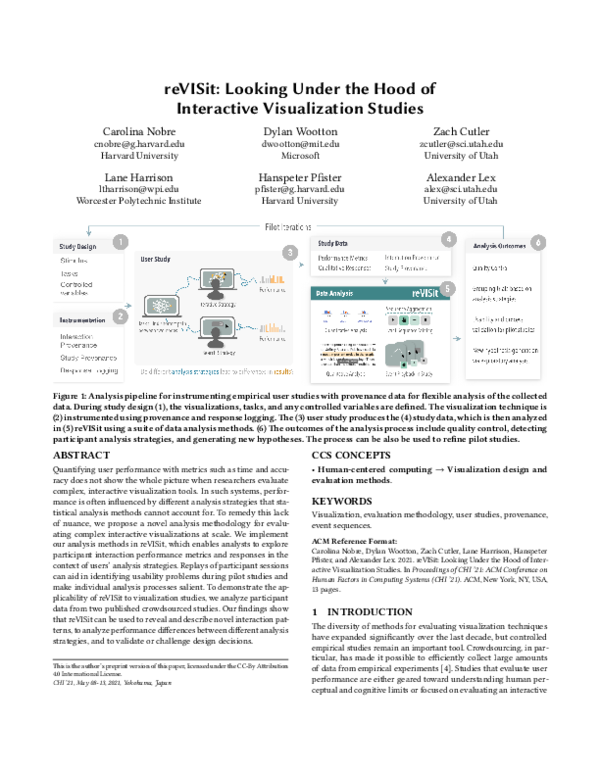 (PDF) reVISit: Looking Under the Hood of Interactive Visualization Studies