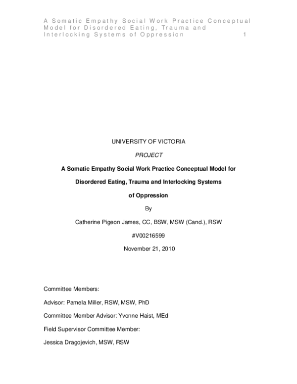 (PDF) A Somatic Empathy Model Social Work Conceptual Model for ...