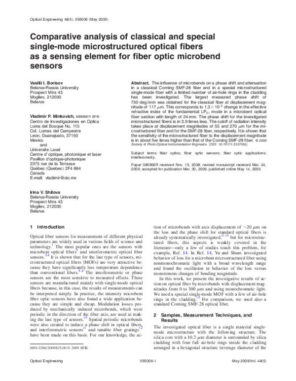 (PDF) Comparative analysis of classical and special single-mode ...
