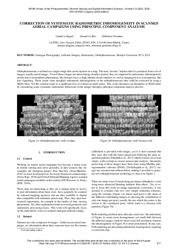 (PDF) Correction of Systematic Radiometric Inhomogeneity in Scanned Aerial Campaigns Using ...