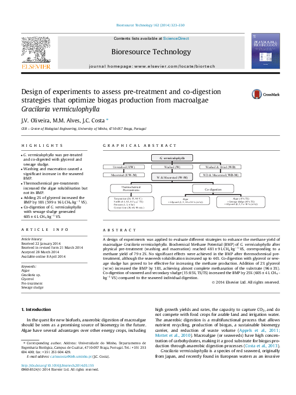 (PDF) Design of experiments to assess pre-treatment and co-digestion strategies that optimize ...