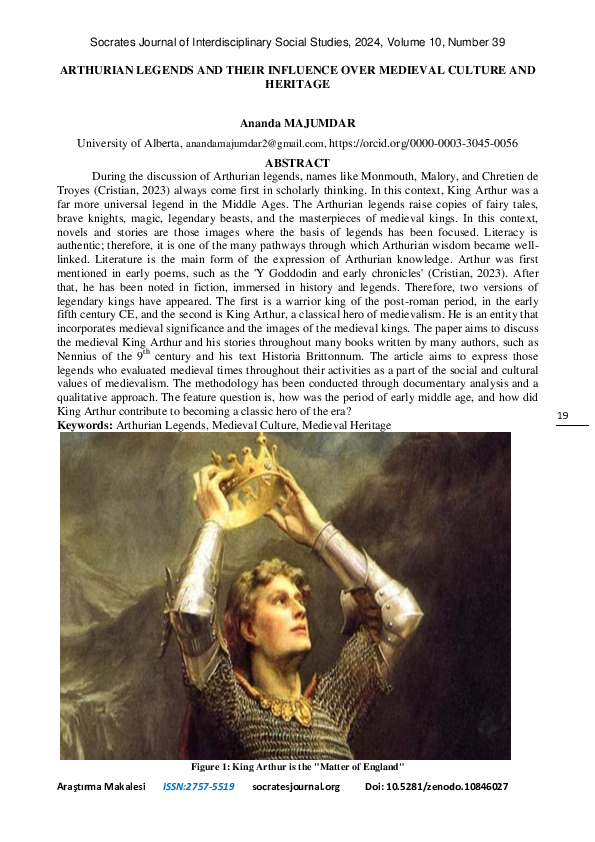 (PDF) ARTHURIAN LEGENDS AND THEIR INFLUENCE OVER MEDIEVAL CULTURE AND ...