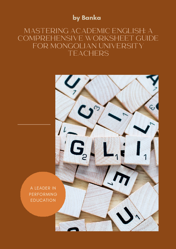 (PDF) MASTERING ACADEMIC ENGLISH: A COMPREHENSIVE WORKSHEET GUIDE FOR ...