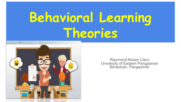 (PDF) Behavioral Learning Theories