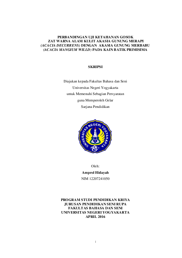 (PDF) Perbandingan Uji Ketahanan Gosok Zat Warna Alam Kulit Akasia ...