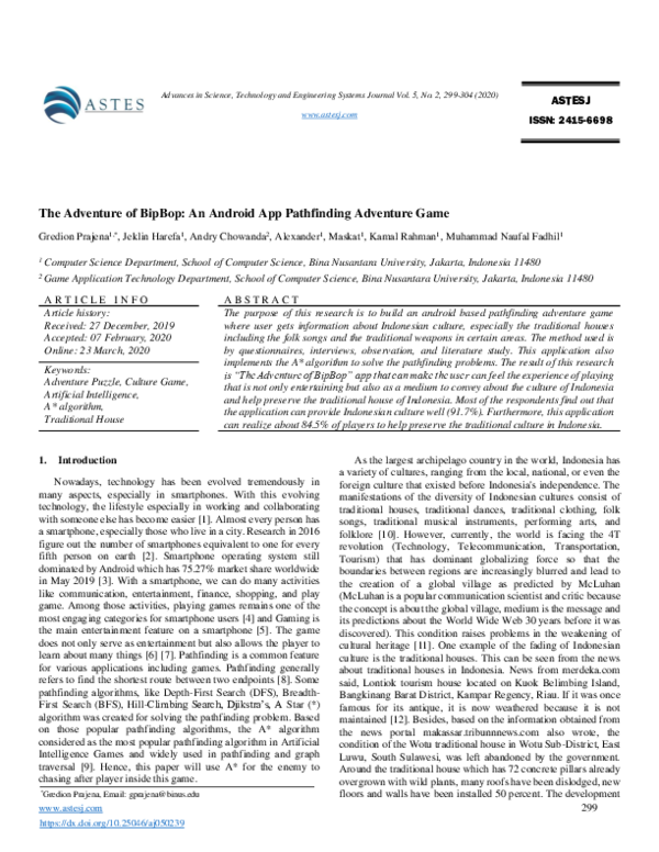 (PDF) The Adventure of BipBop: An Android App Pathfinding Adventure ...