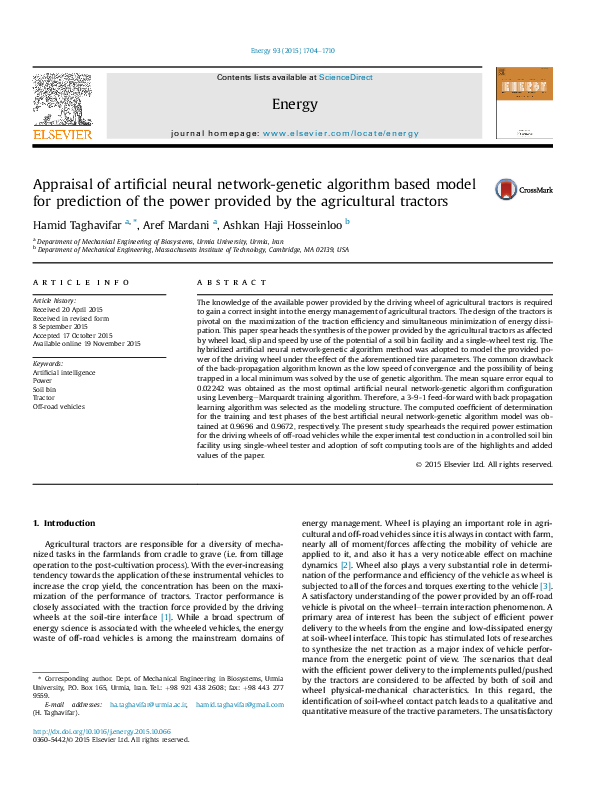 Pdf Appraisal Of Artificial Neural Network Genetic Algorithm Based Model For Prediction Of The