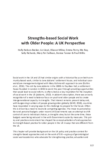 (PDF) Strengths-based social work with older people