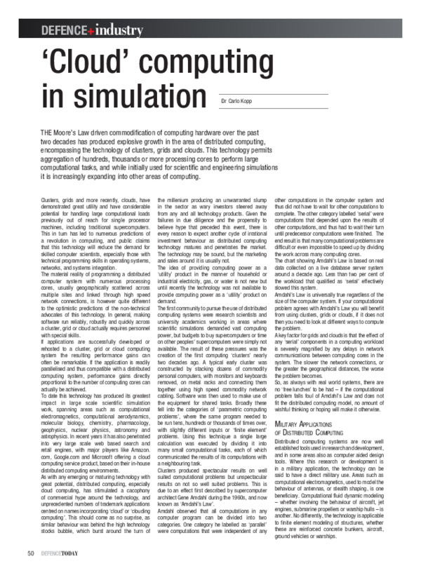 (PDF) Cloud' computing in simulation