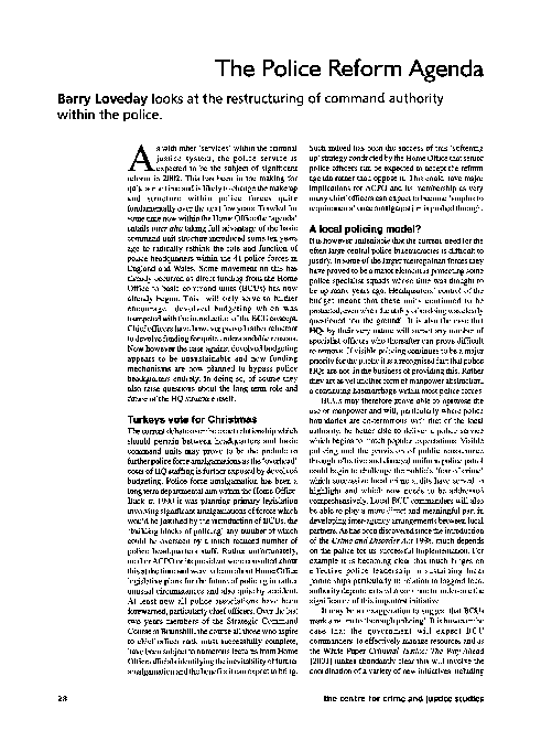 (PDF) The Police Reform Agenda