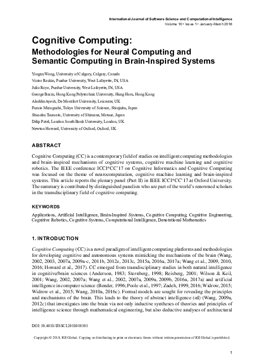 (PDF) Cognitive Computing