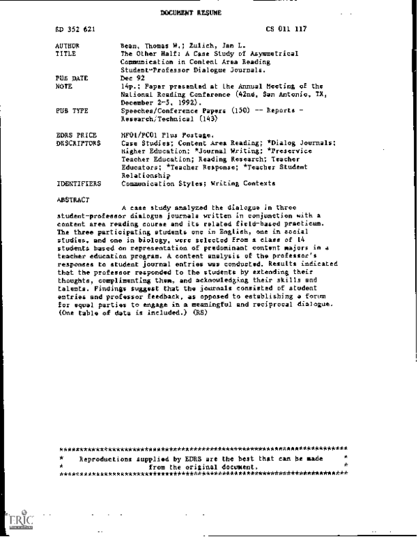 (PDF) The other half: A case study of asymmetrical communication in ...