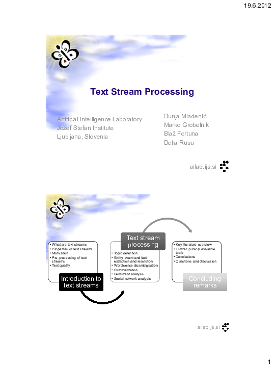 (PDF) Text stream processing