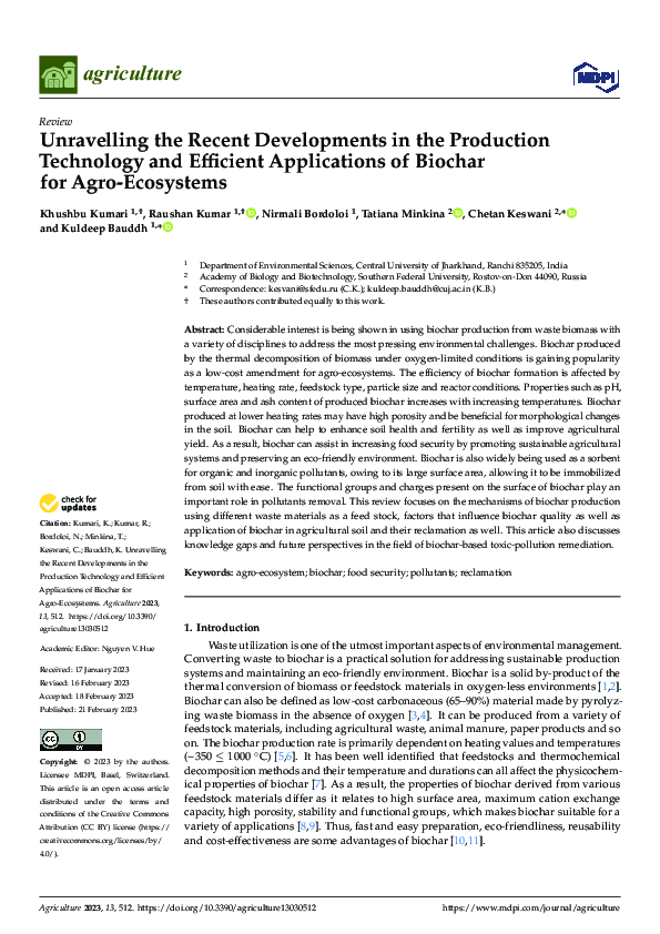 (PDF) Unravelling the Recent Developments in the Production Technology and Efficient ...
