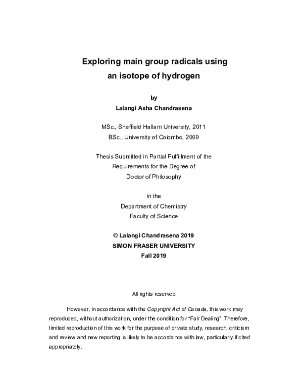 (PDF) Exploring main group radicals using an isotope of hydrogen ...