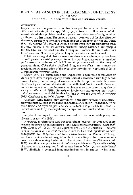 (PDF) Recent Advances in the Treatment of Epilepsy