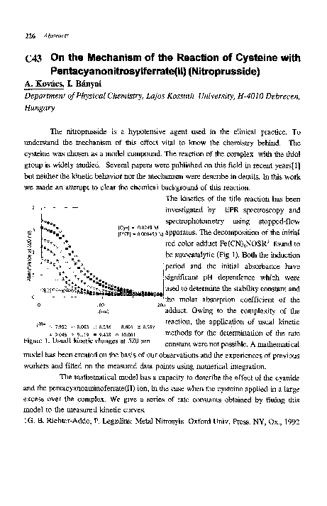 (PDF) On the mechanism of the reaction of cysteine with ...
