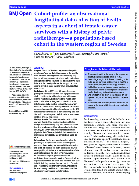 (PDF) Cohort profile: an observational longitudinal data collection of ...