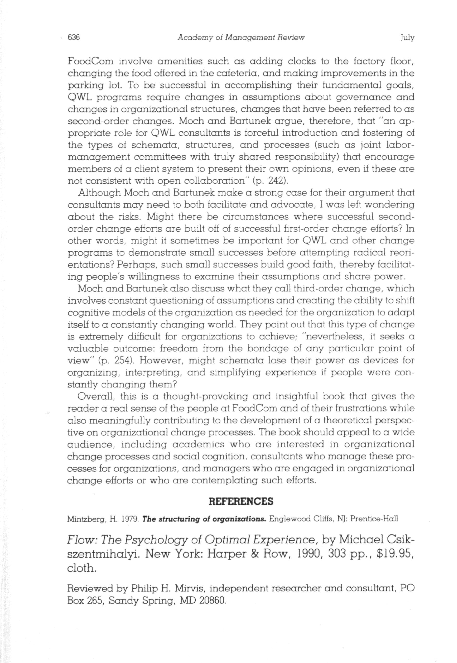 (PDF) Flow: The Psychology of Optimal ExperienceFlow: The Psychology of ...